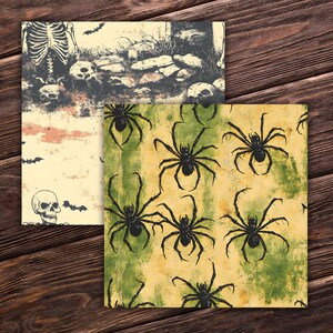 Halloween Digital Papers: Spooky Patterns, Haunted House Designs ...