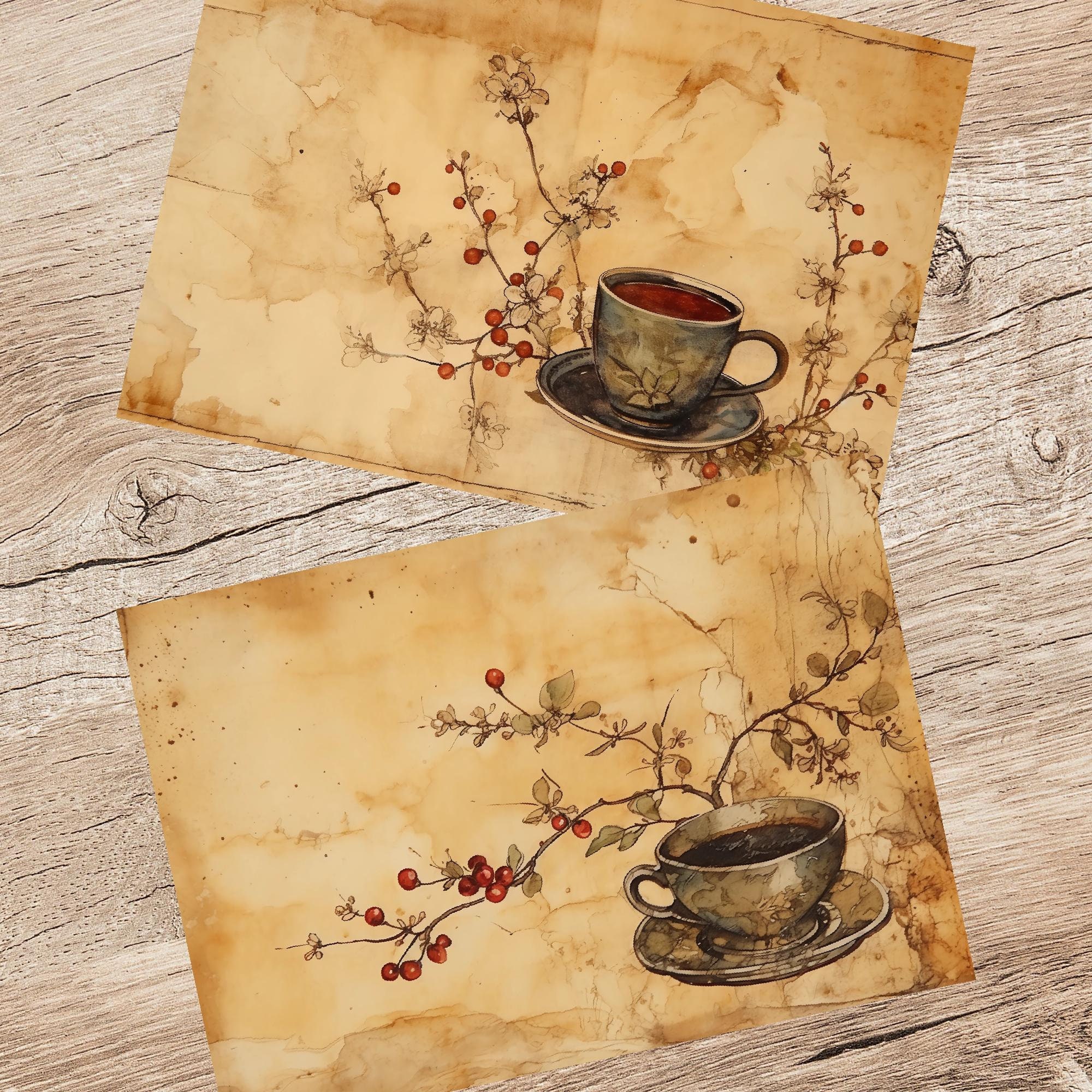 Coffee Cup Journal Pages - Coffee Junk Journal Pages - Coffee Shop ...