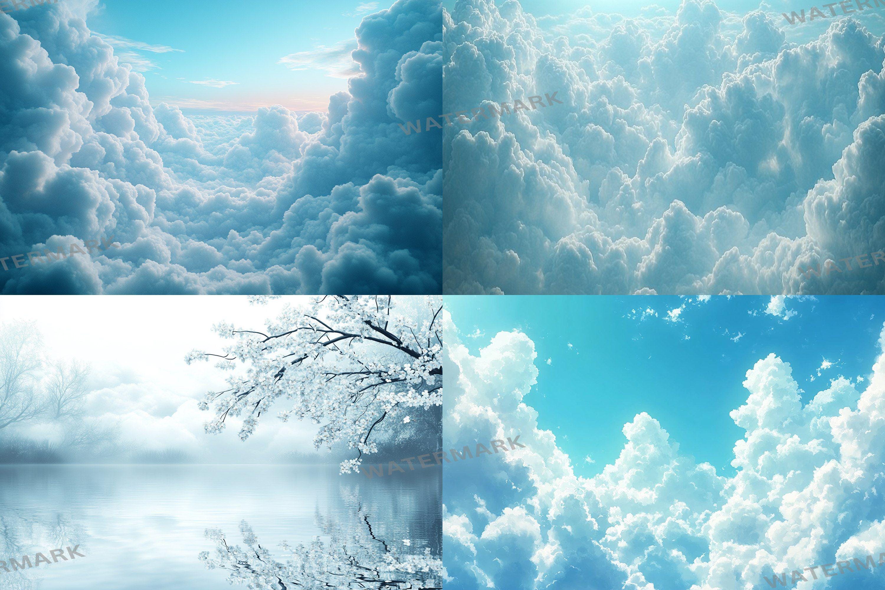10 Clouds Backdrops, Sky Digital Backgrounds, Dreamy Scenes ...