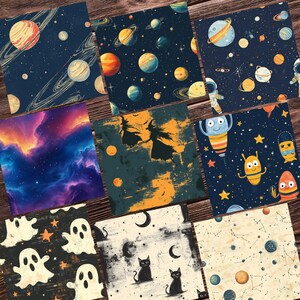 100 Space and Celestial Seamless Digital Papers, Space - Commercial Use ...