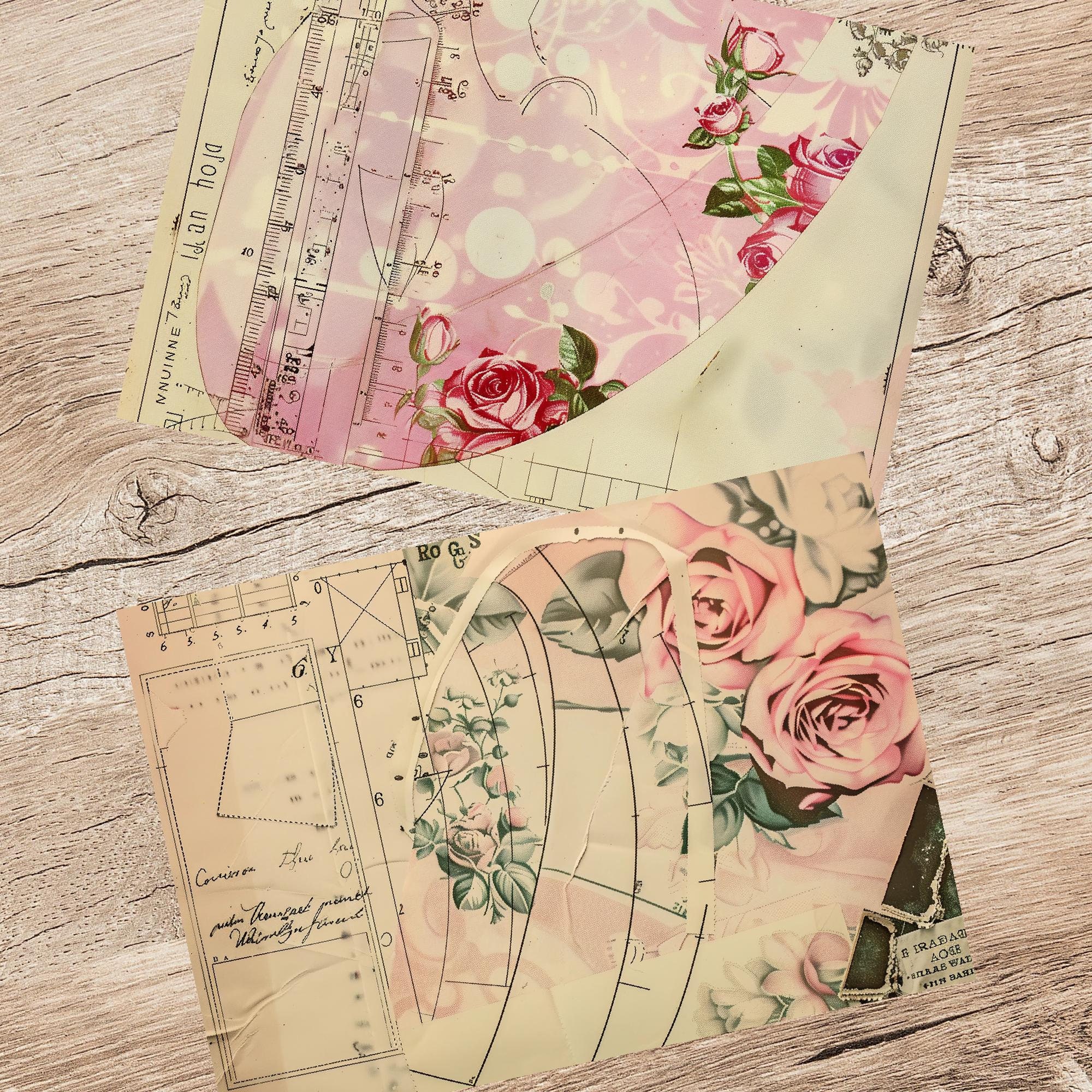 Sewing Junk Journal Papers Sewing Ephemera Sewing-themed Scrapbooking ...