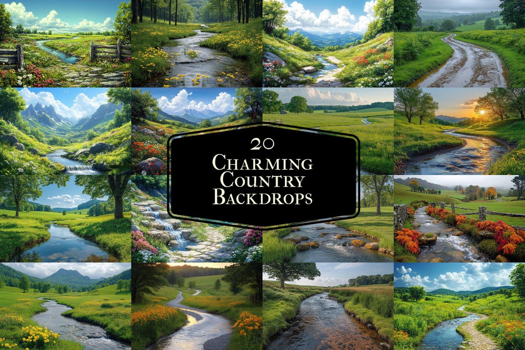 20 Charming Country Backdrops, Idyllic Rural Landscapes, Peaceful ...