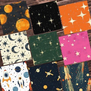 100 Space and Celestial Seamless Digital Papers, Space - Commercial Use ...