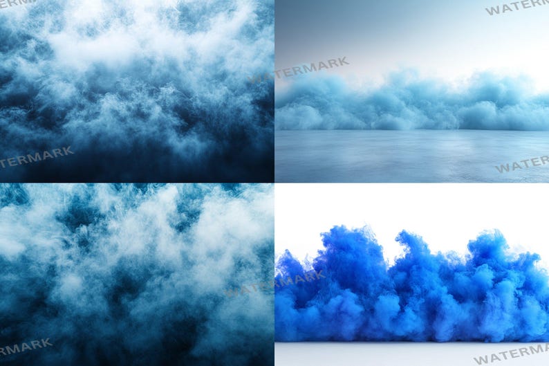 30 Blue Smoke Backdrops | Atmospheric Mist, Fog, and Haze Overlays ...