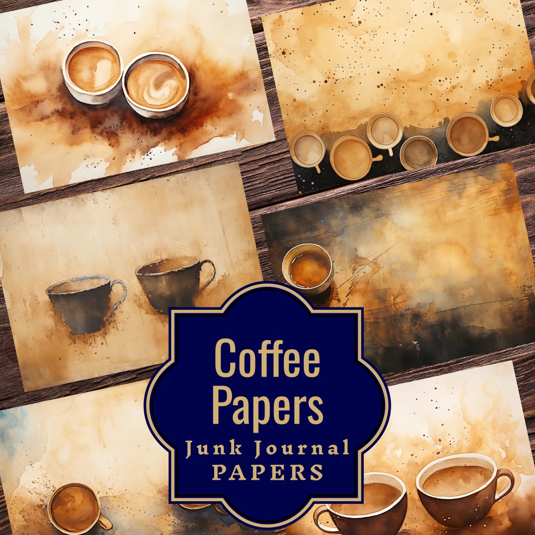 Coffee Papers Journal Pages - Coffee Junk Journal Pages - Coffee Shop ...
