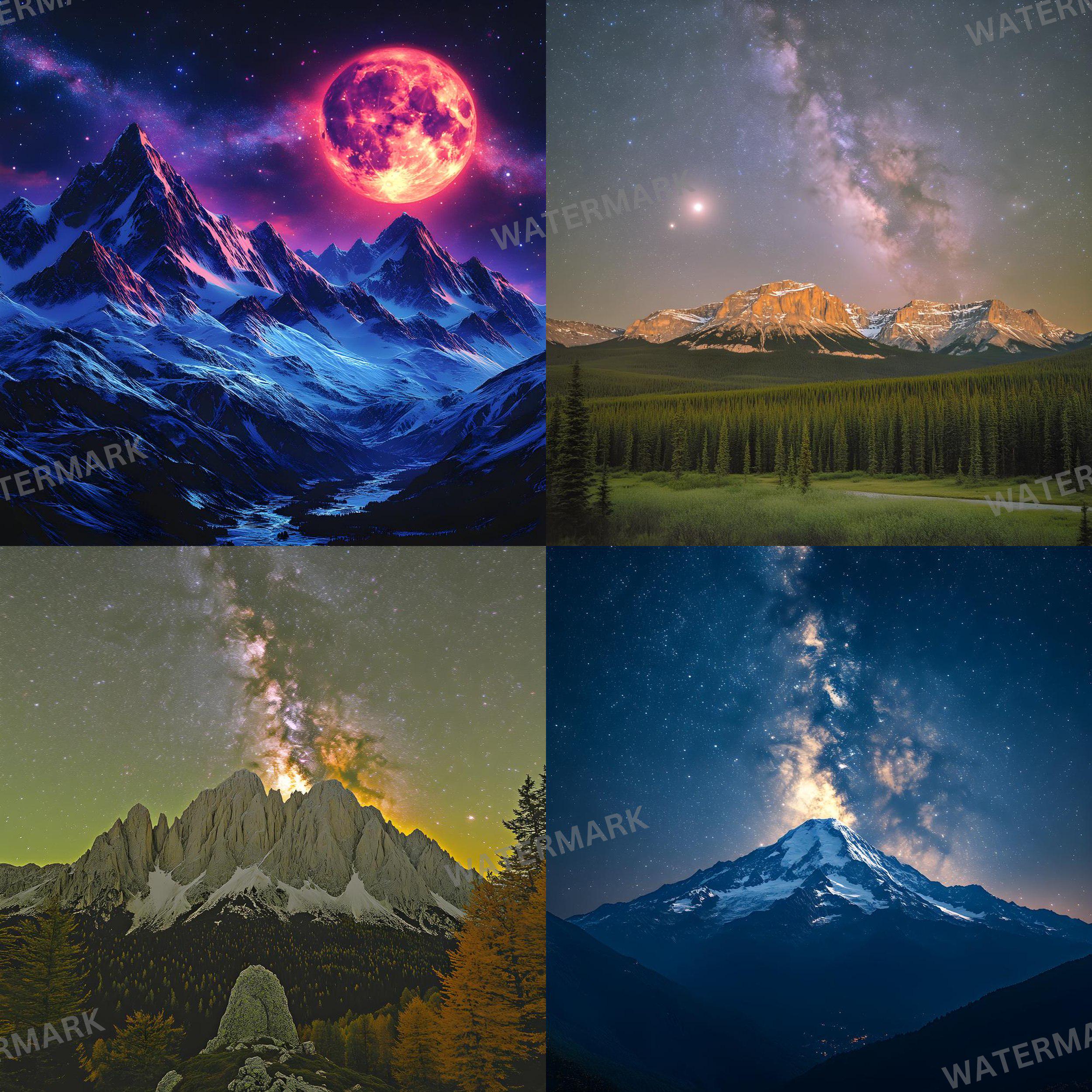 30 Celestial Moonlit Photography Backdrops Lunar Landscapes, Starry ...