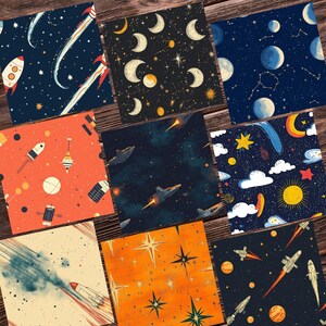 100 Space and Celestial Seamless Digital Papers, Space - Commercial Use ...