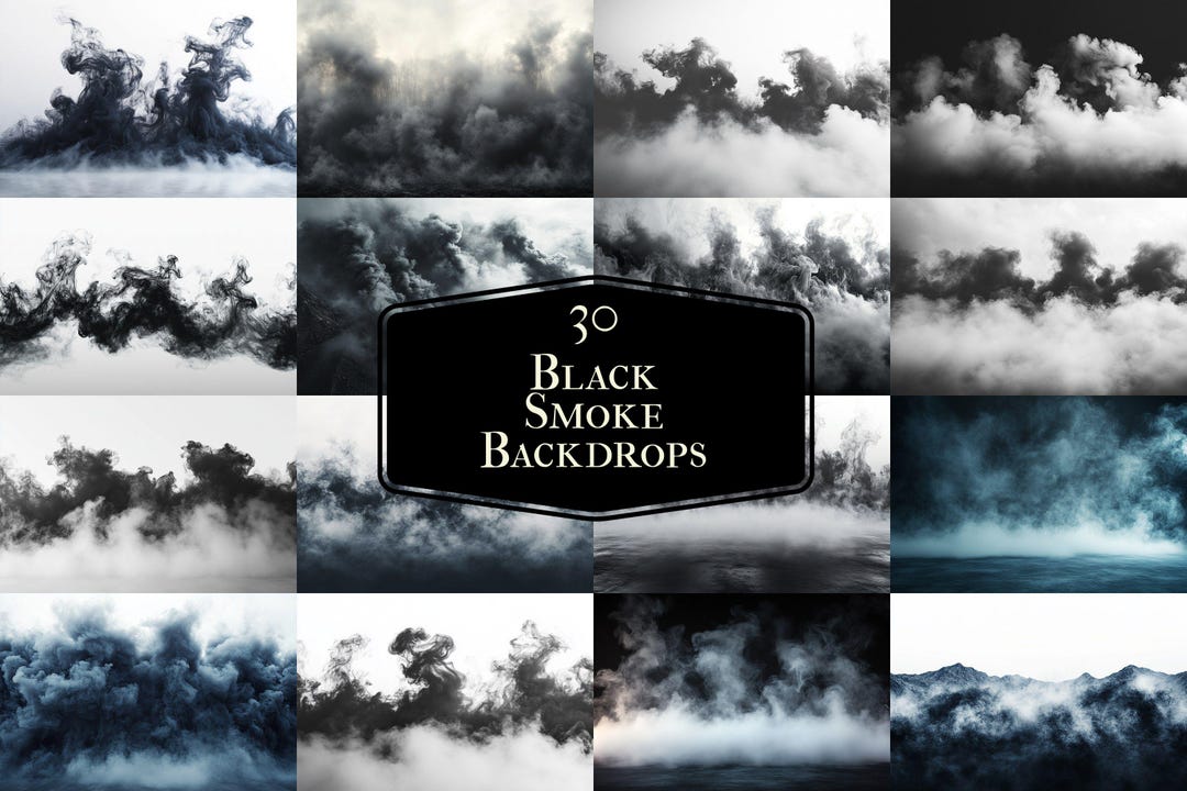 30 Black Smoke Backdrops - Digital Photography Backdrops, Maternity ...