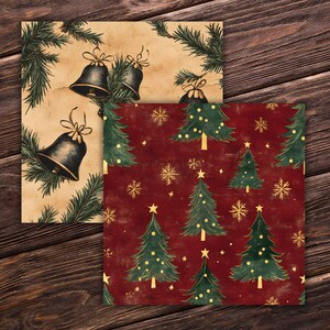 Christmas Digital Papers - Christmas Vintage Printable Papers ...