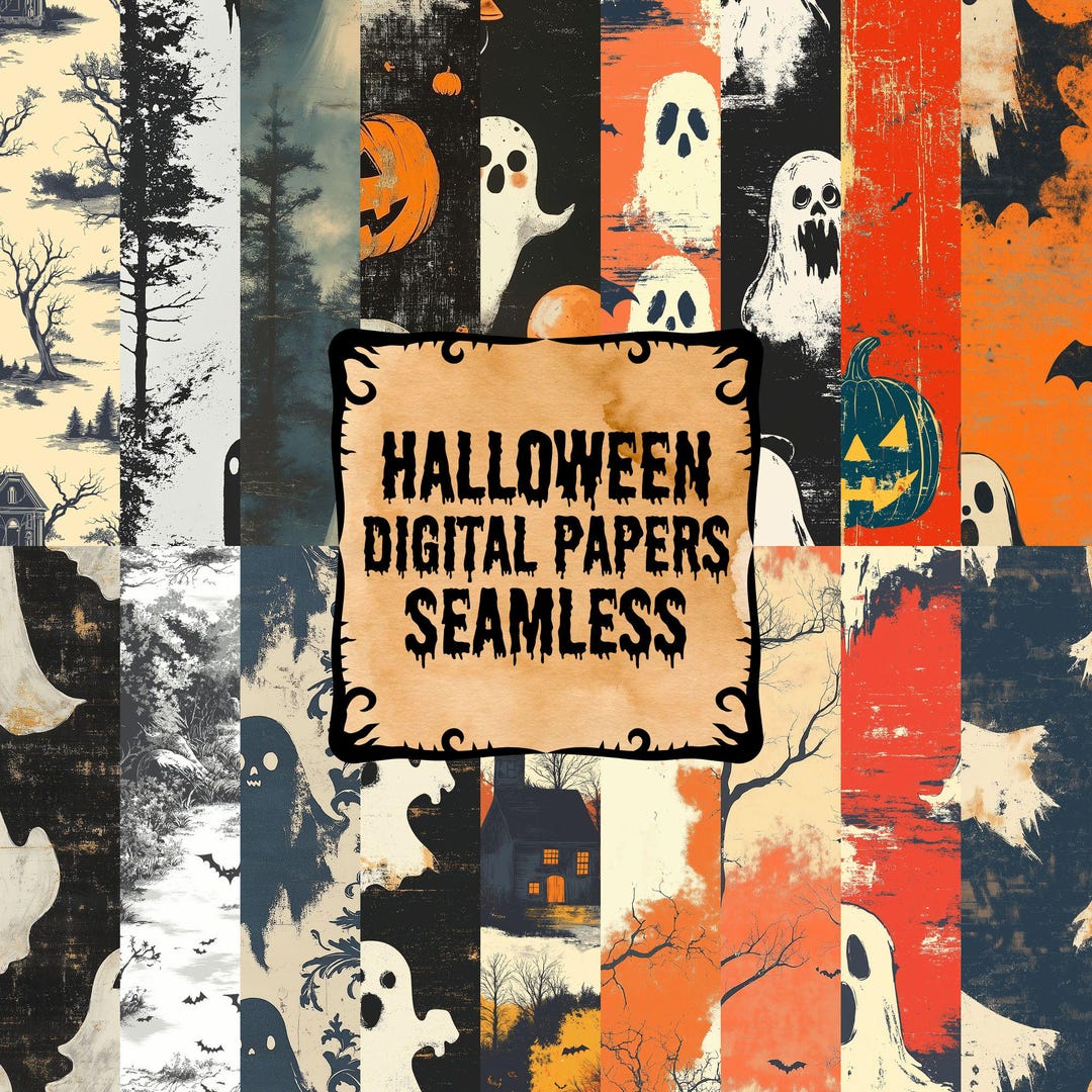 Spooky Season Printable Pages, Halloween Journal Kits, Papers ...