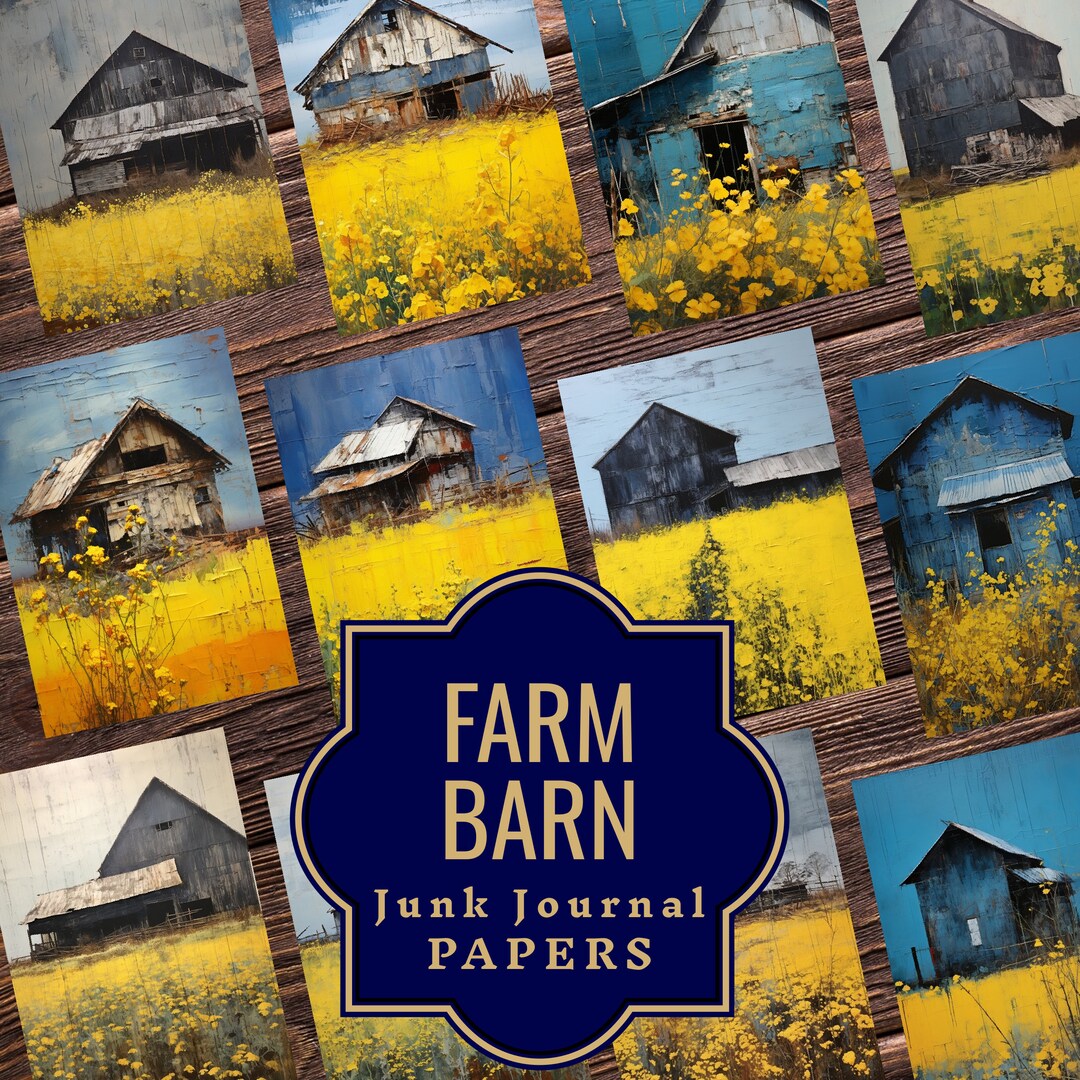 Farm Barn Ephemera Rustic Barn Junk Journal Pages Printable Papers ...