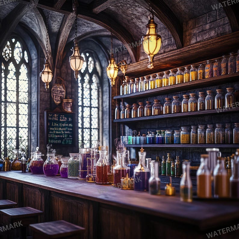 Magic School Digital Backdrops Magic Potions Class Backgrounds for ...