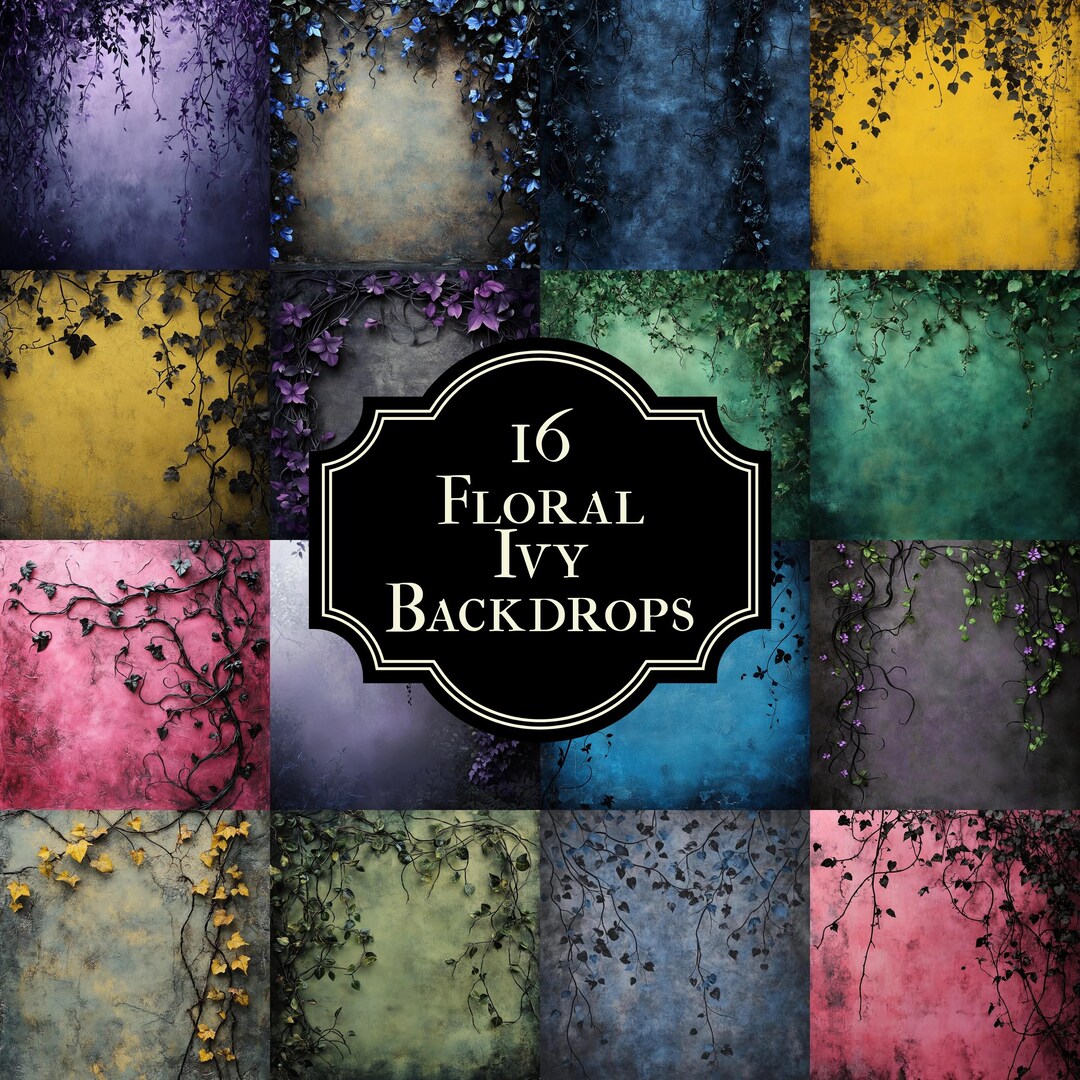 Floral Ivy Backdrops Photography Backdrops for Portraits, Product ...