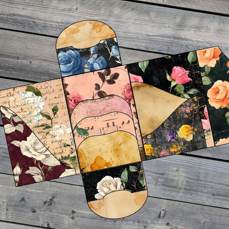 Printable Folio Template - Blank Junk Journal & Scrapbook Kit ...