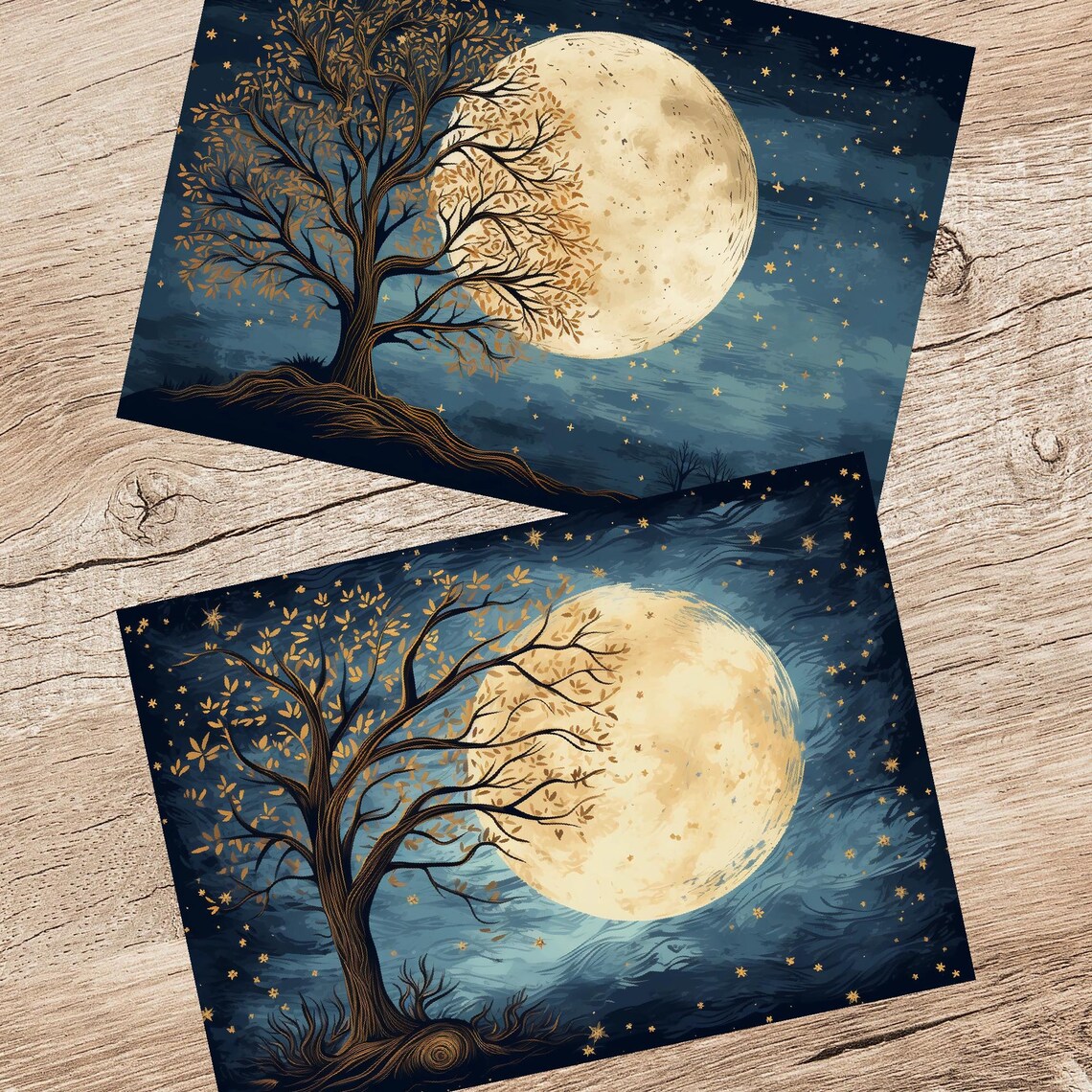 Full Moon Junk Journal Kit - Vintage Design, Printable Moon Ephemera ...
