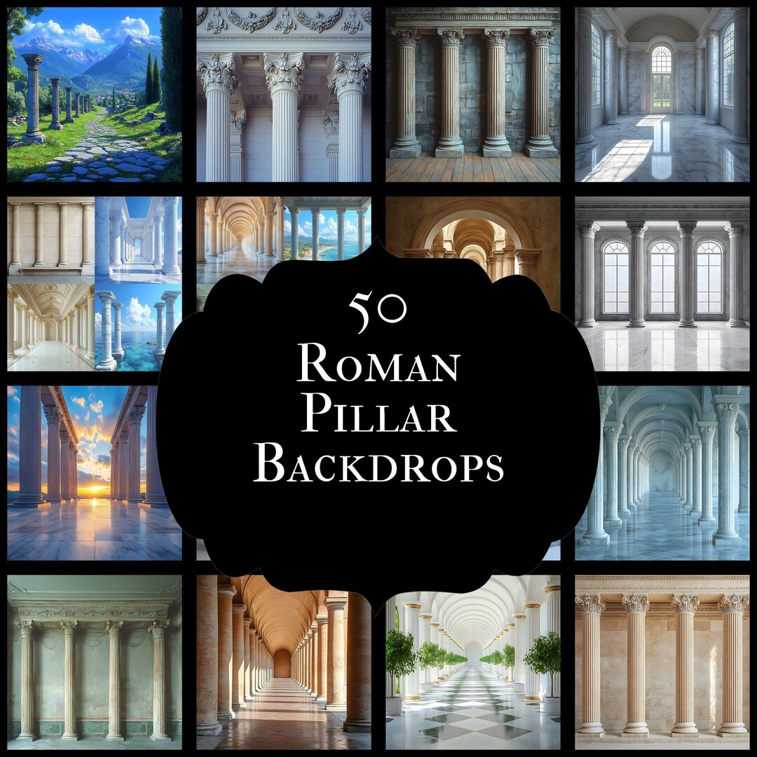 Roman Pillar Digital Backdrop for Photography Greek Column Photo Prop ...