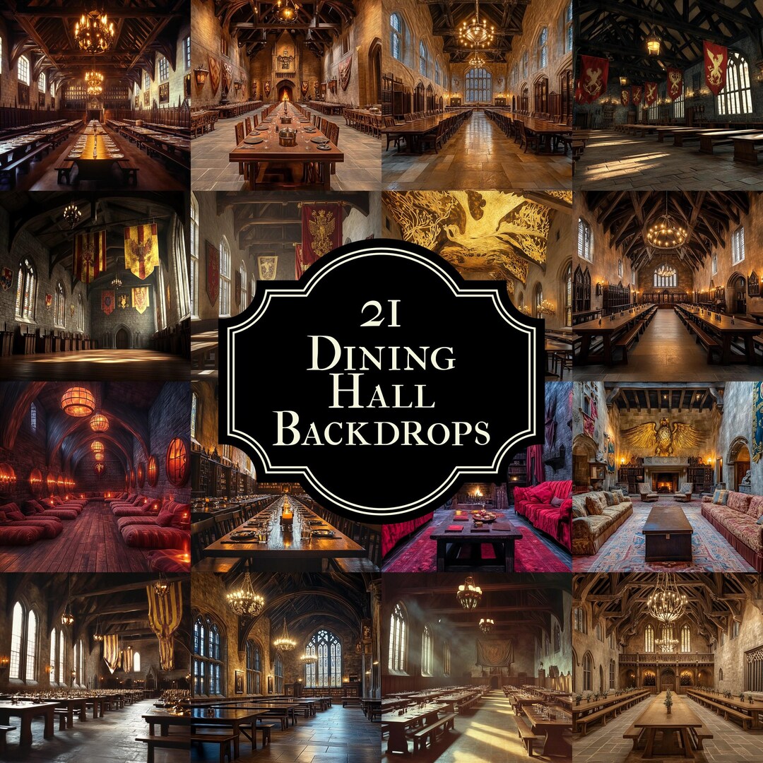 Dining Hall Backdrops - School of Wizardry, Photography Backdrops for ...