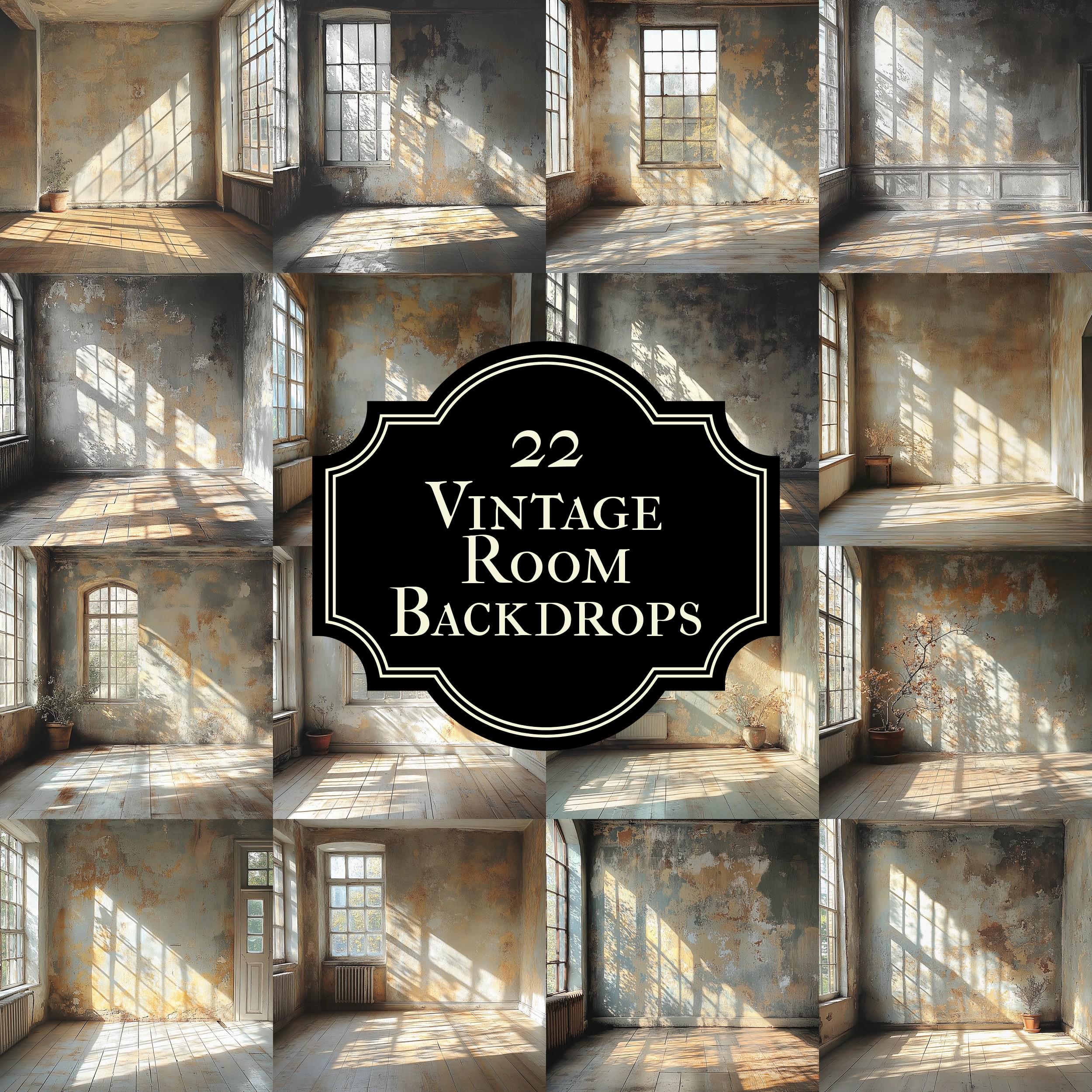 22 Vintage Room Backdrops | Rustic Distressed Walls, Natural Light ...