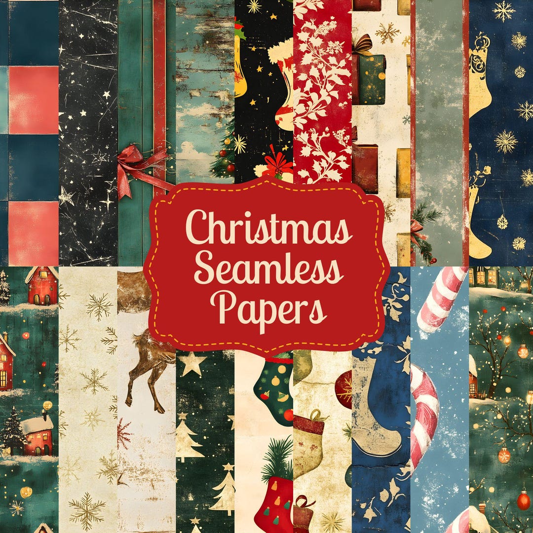 Festive Christmas Seamless Patterns - Joyful Holiday Designs ...