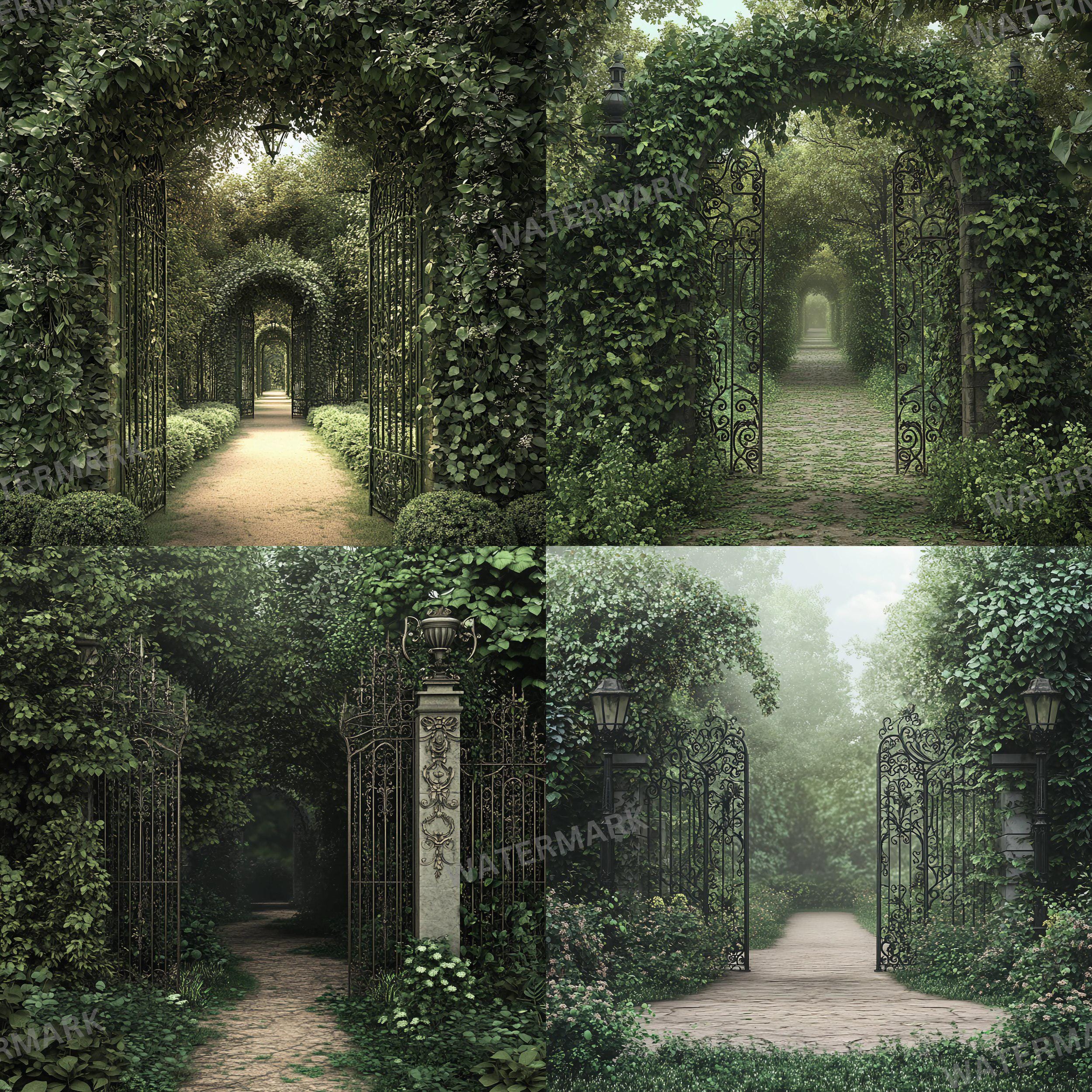 11 Victorian Garden Backdrops | Digital Nature Scene | Vintage Outdoor ...
