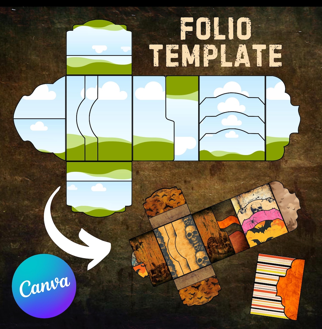 Folio Kit Canva Template - Custom Junk Journal Folio Kit - Pocket ...