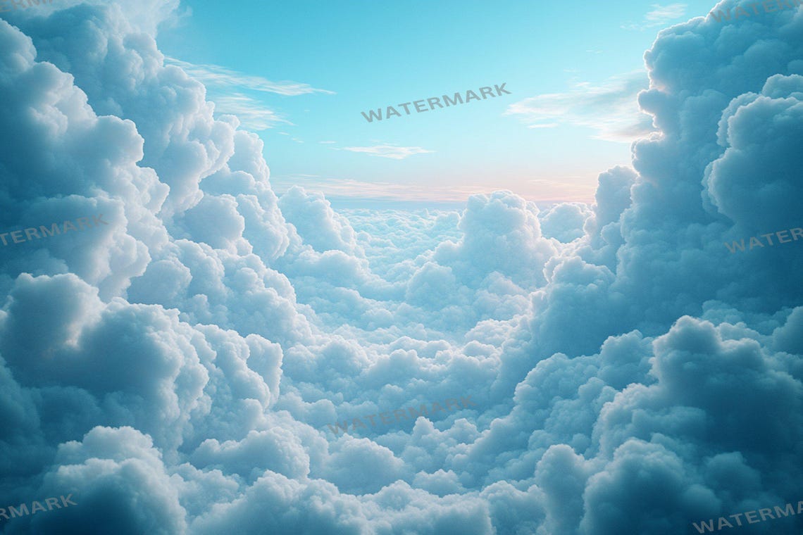 10 Clouds Backdrops, Sky Digital Backgrounds, Dreamy Scenes ...