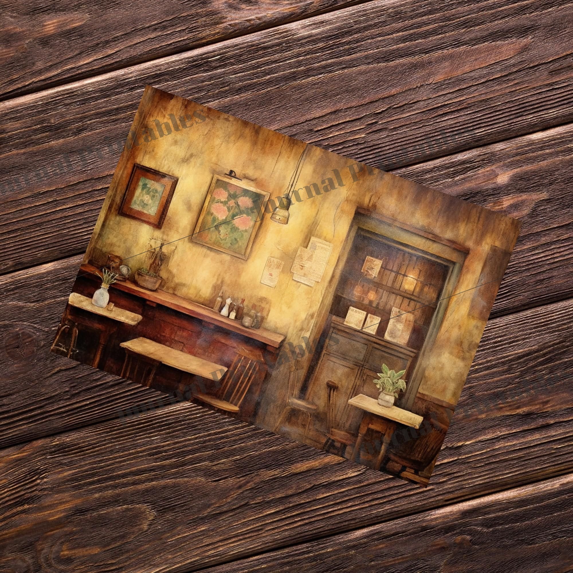 Coffee Shop Journal Pages Coffee Junk Journal Pages Coffee Shop Digital ...