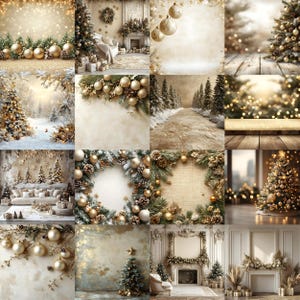 200 Christmas Backdrop, Digital Backdrop, Santa Christmas Backdrop for ...