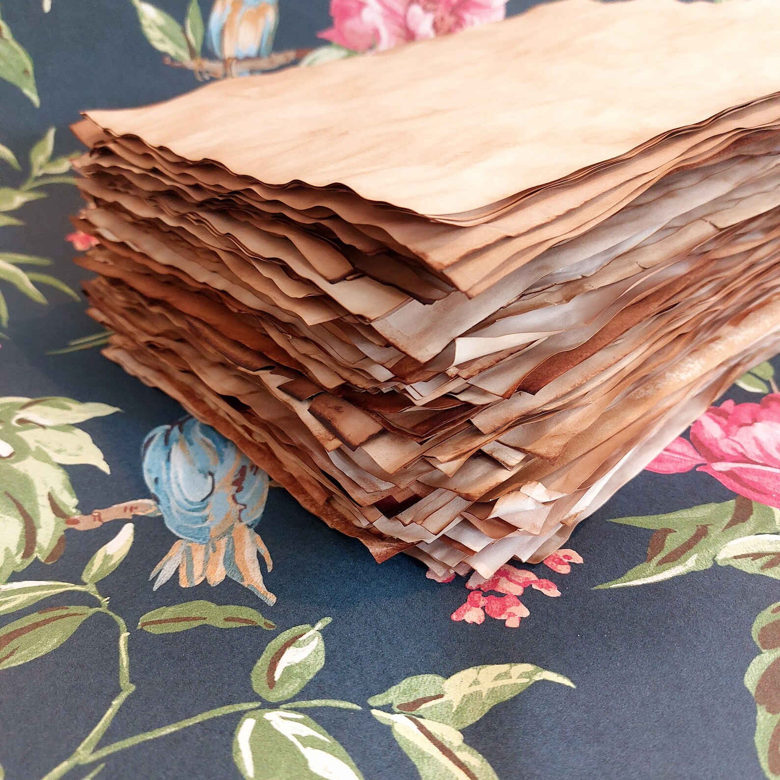 100 Sheets of Tea Stained Paper, Tea Dyed Stationary Kit, Junk Journal ...