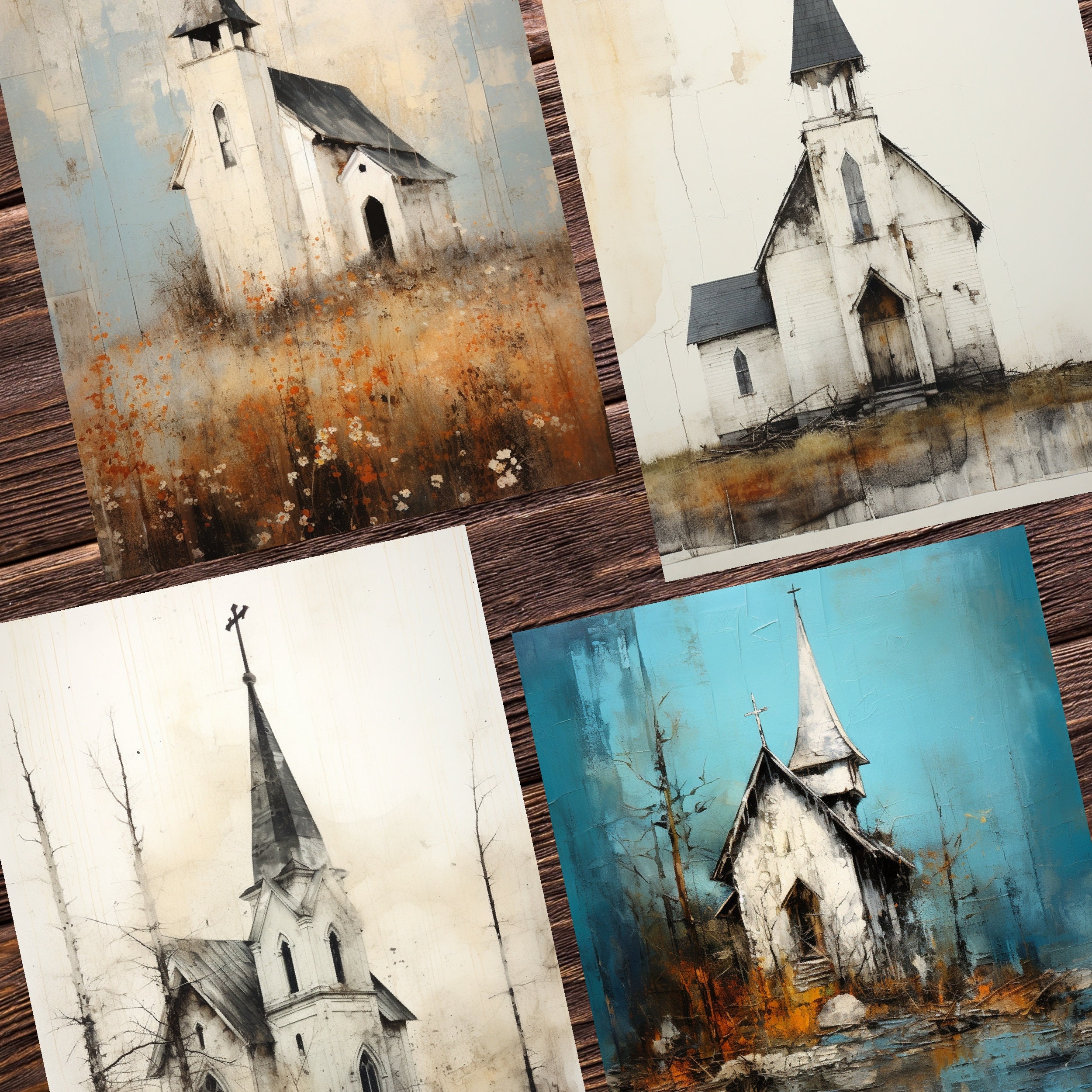 The Church Junk Journal Papers Vintage Church Ephemera Digital Chapel ...