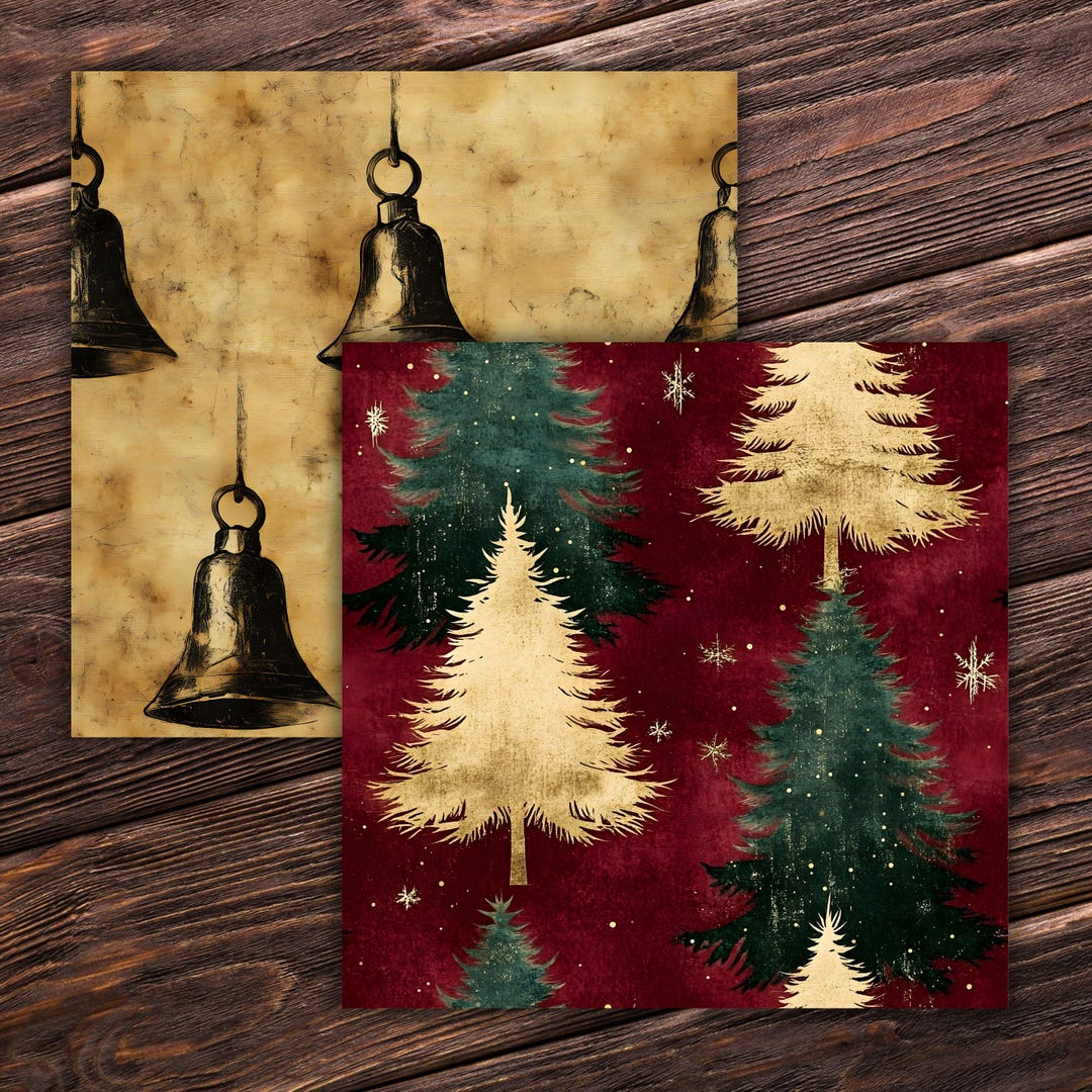 Christmas Digital Papers - Christmas Vintage Printable Papers ...
