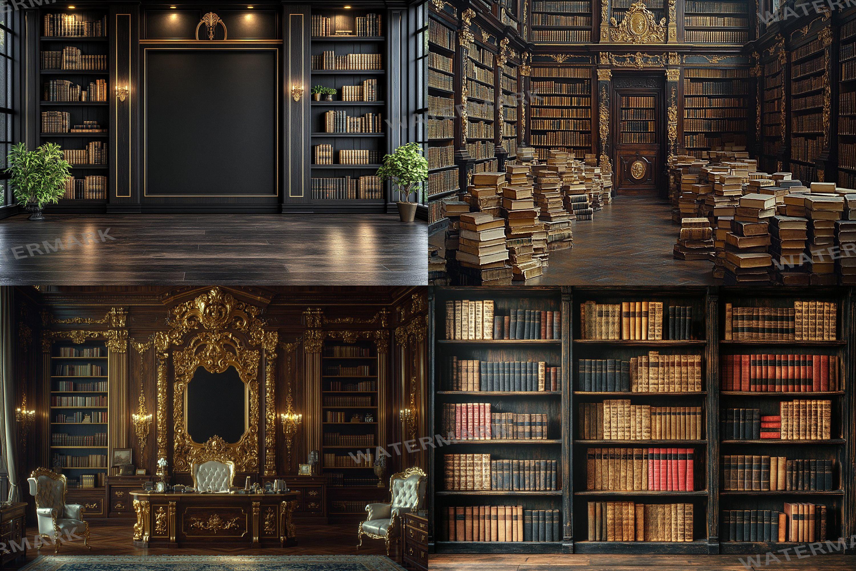 15 Edwardian Era Backdrops | Vintage Library | Elegant Study | Historic ...