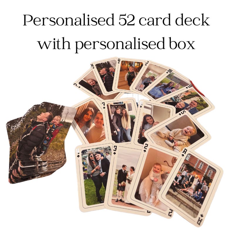 Custom Photo Playing Cards: Personalized Glossy Card Deck - Etsy