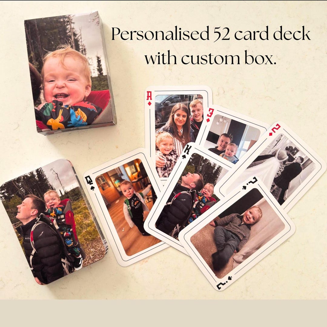 Custom Photo Playing Cards: Personalized Glossy Card Deck - Etsy