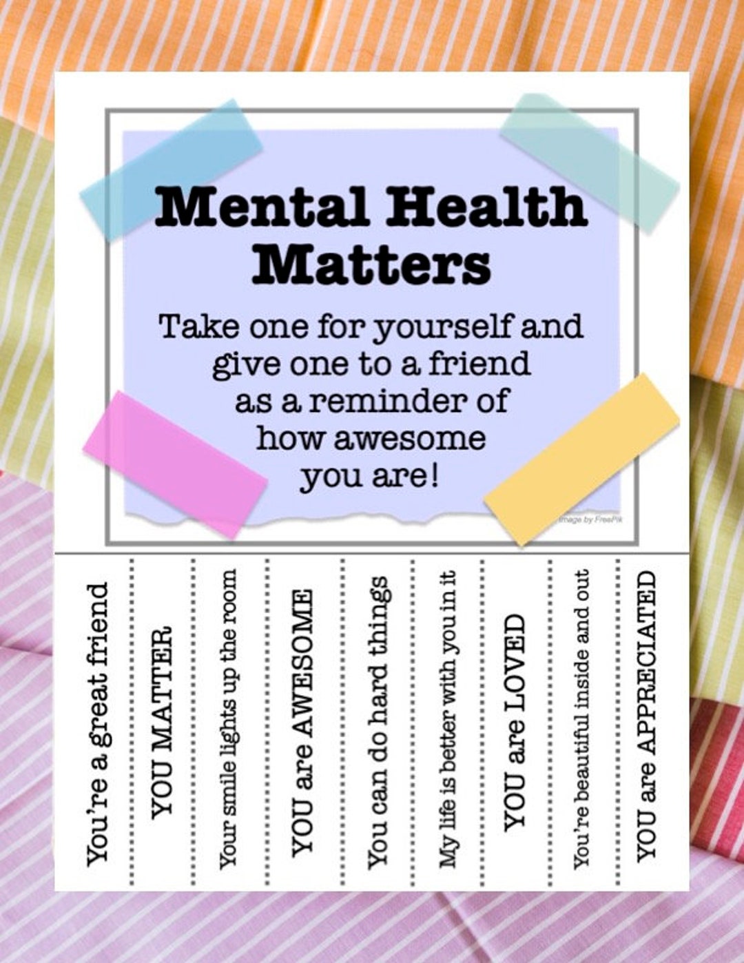 Mental Health Matters - Take a Compliment, Give a Compliment - Etsy