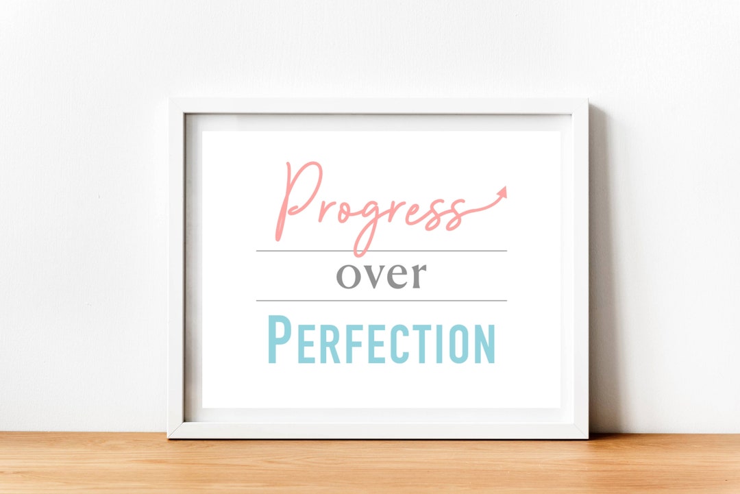 Progress Over Perfection Pastel - Etsy