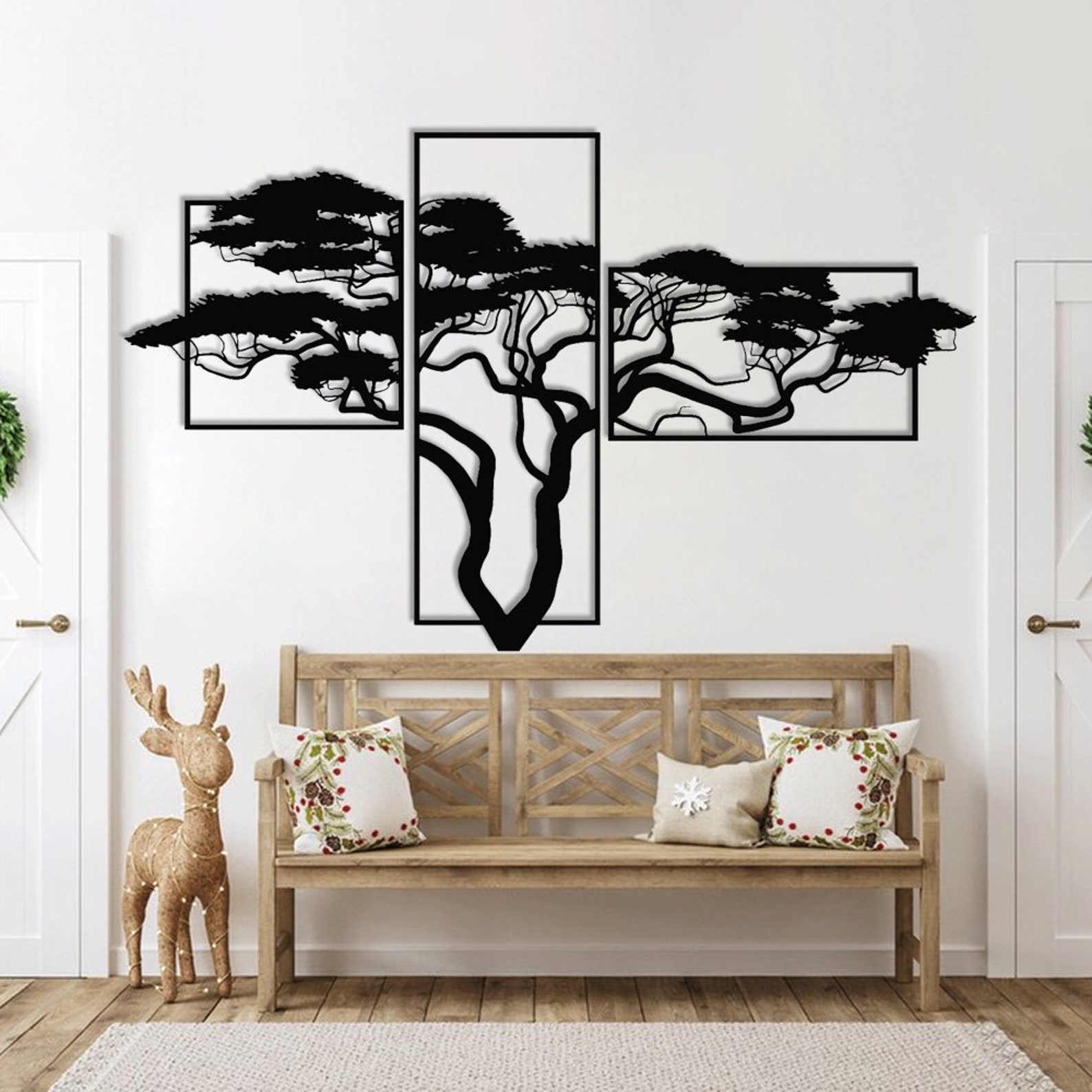 Tropical Palm Trees Wall Decor, Leaves Wall Art, Decorative Tree Wall ...