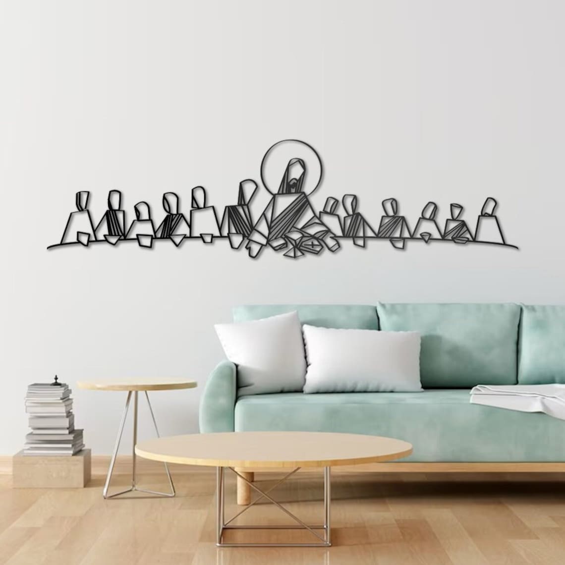 The Last Supper Wall Decor, Jesus Christ Wall Art, Da Vinci, Minimalist ...