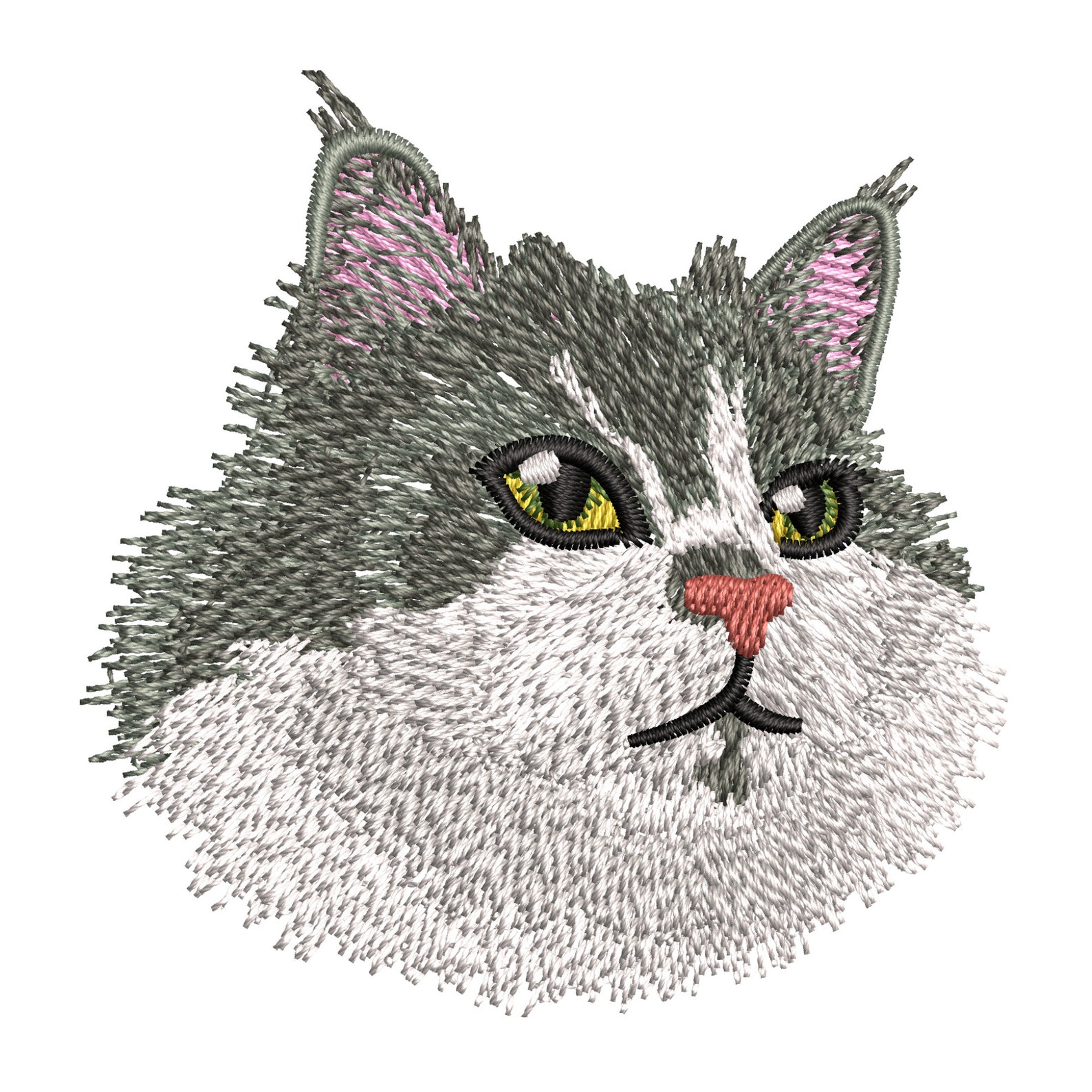 Norwegian Forest Cat Machine Embroidery Design - Instant Download - Etsy