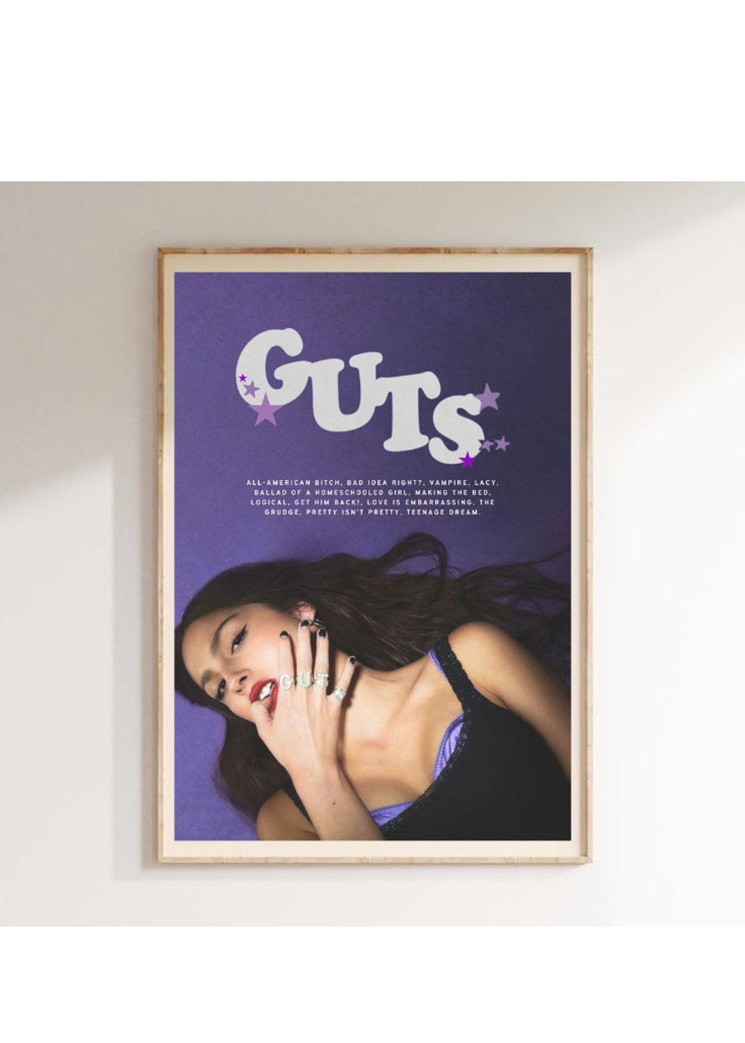 Olivia Rodrigo GUTS Album Digital Poster, Digital Print - Etsy UK