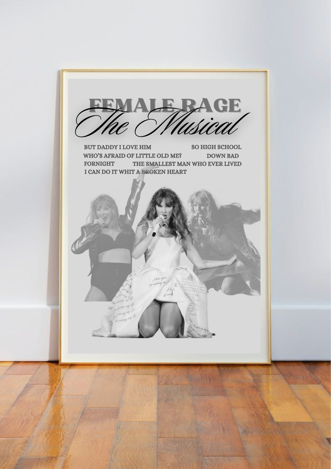 TTPD Decorative Poster, Female Rage the Musical Poster Taylor Swift ...