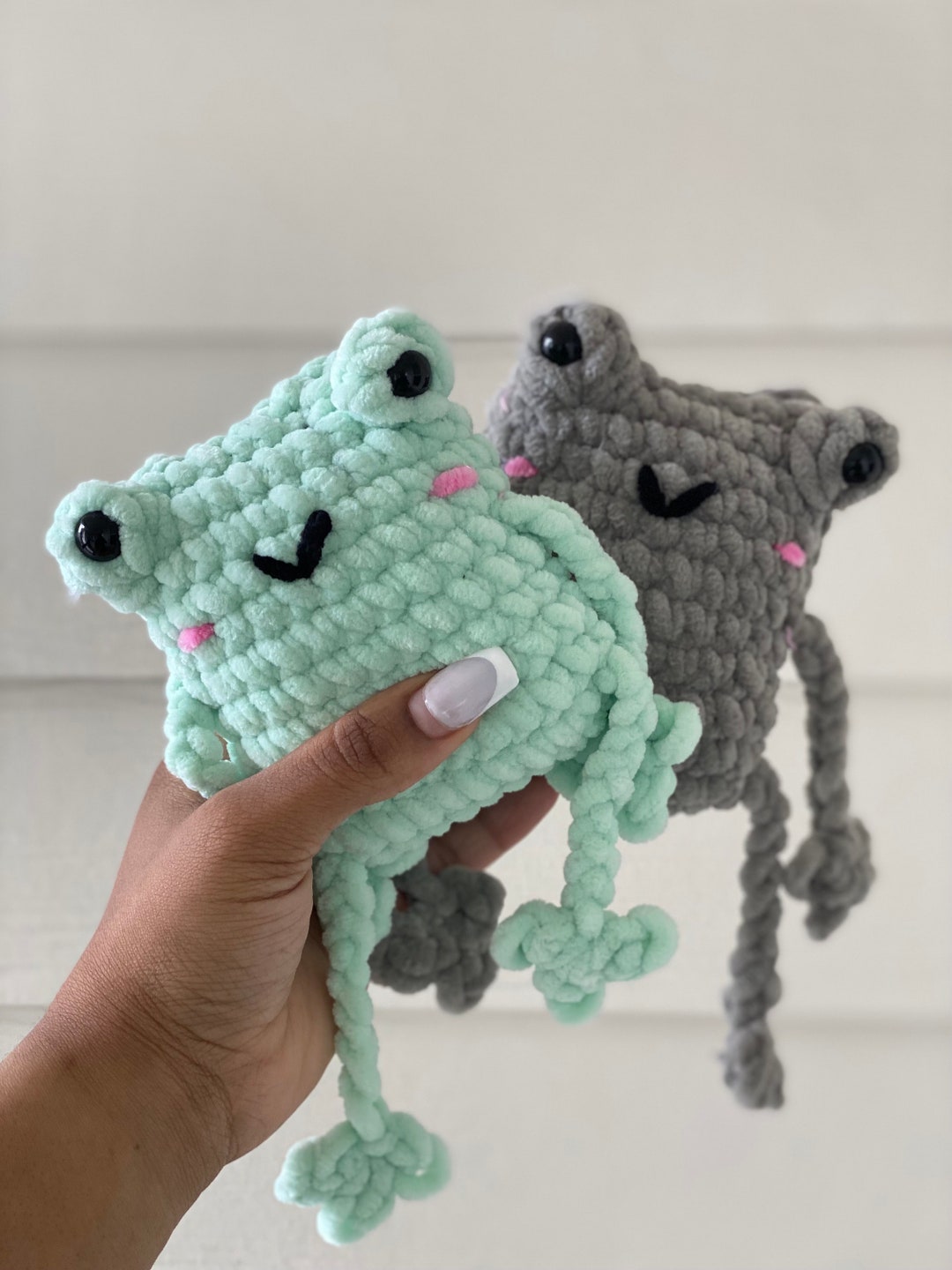 Handmade Crochet Froggy Legs Plushie Fidget Toy Car Decoration Birthday ...