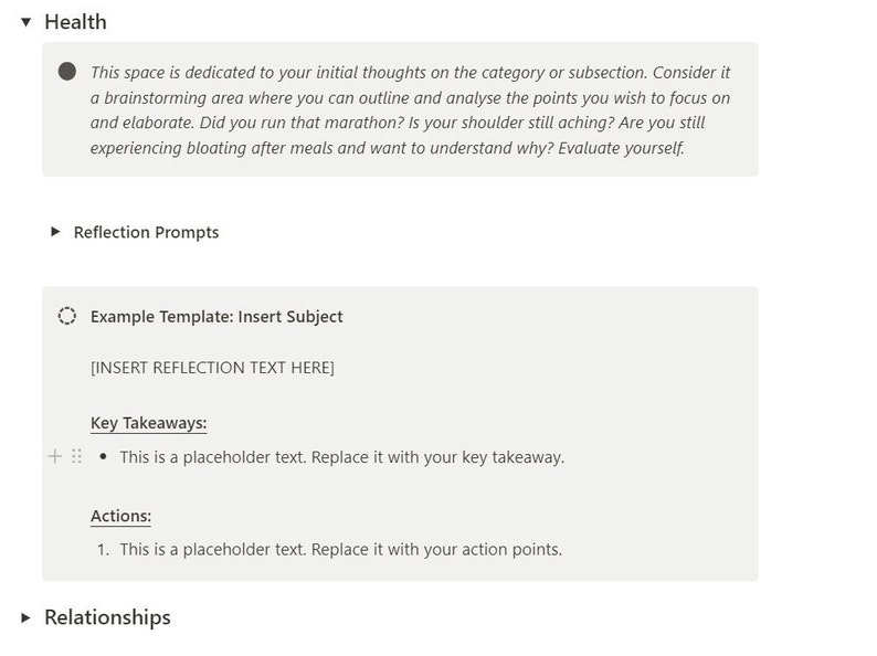 Life Audit & Reflection Notion Template - Etsy
