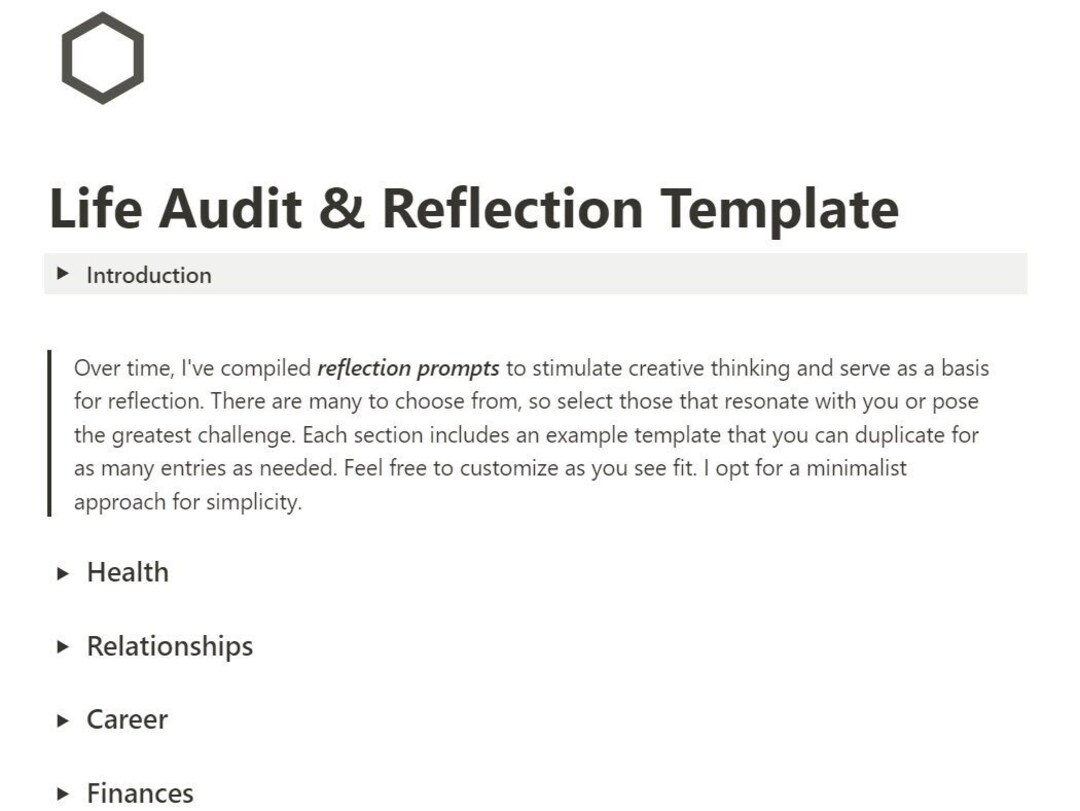 Life Audit & Reflection Notion Template - Etsy Life Audit & Reflection Notion Template - Etsy