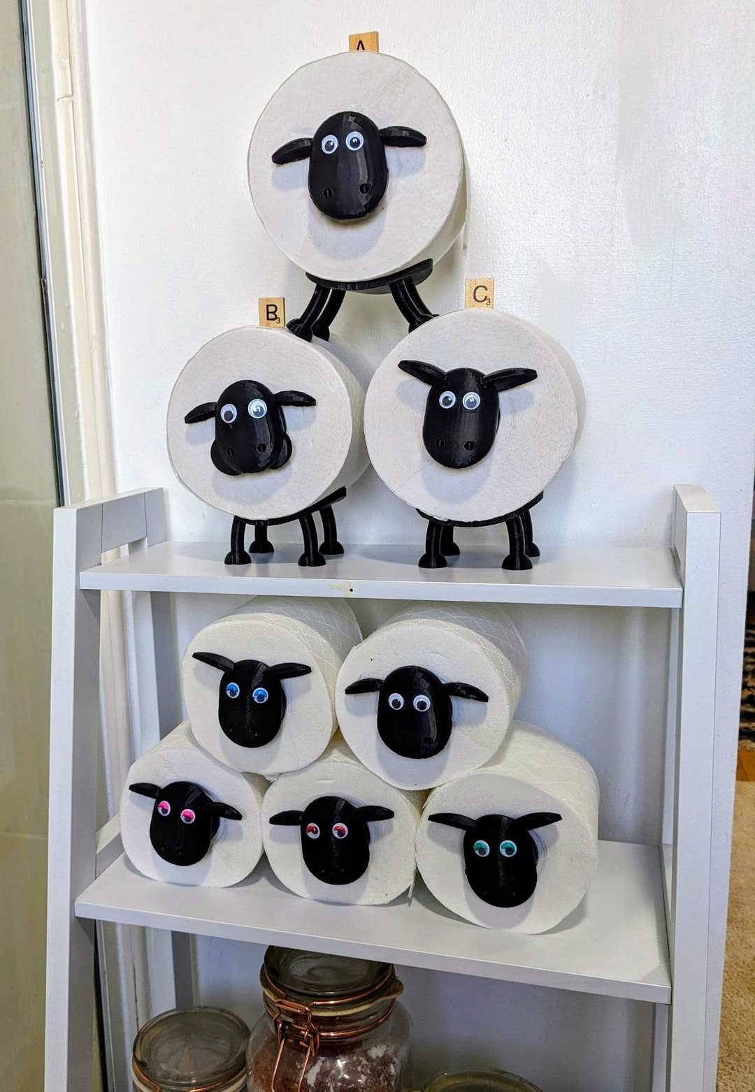 SET of THREE Shane Shelly & Tommy Funny Happy Flock of Black Sheep ...
