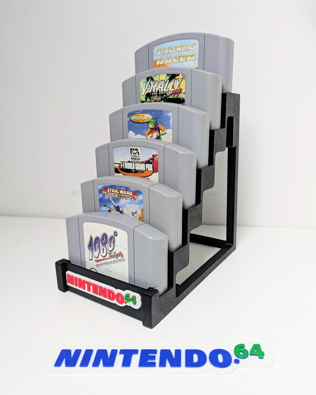 Retro Nintendo 64 Game Cartridge Stand | Holds 5 N64 Titles | 3D ...