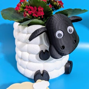 Adorable 3D Printed Sheep Planter - Cute Animal Plant Pot for ...