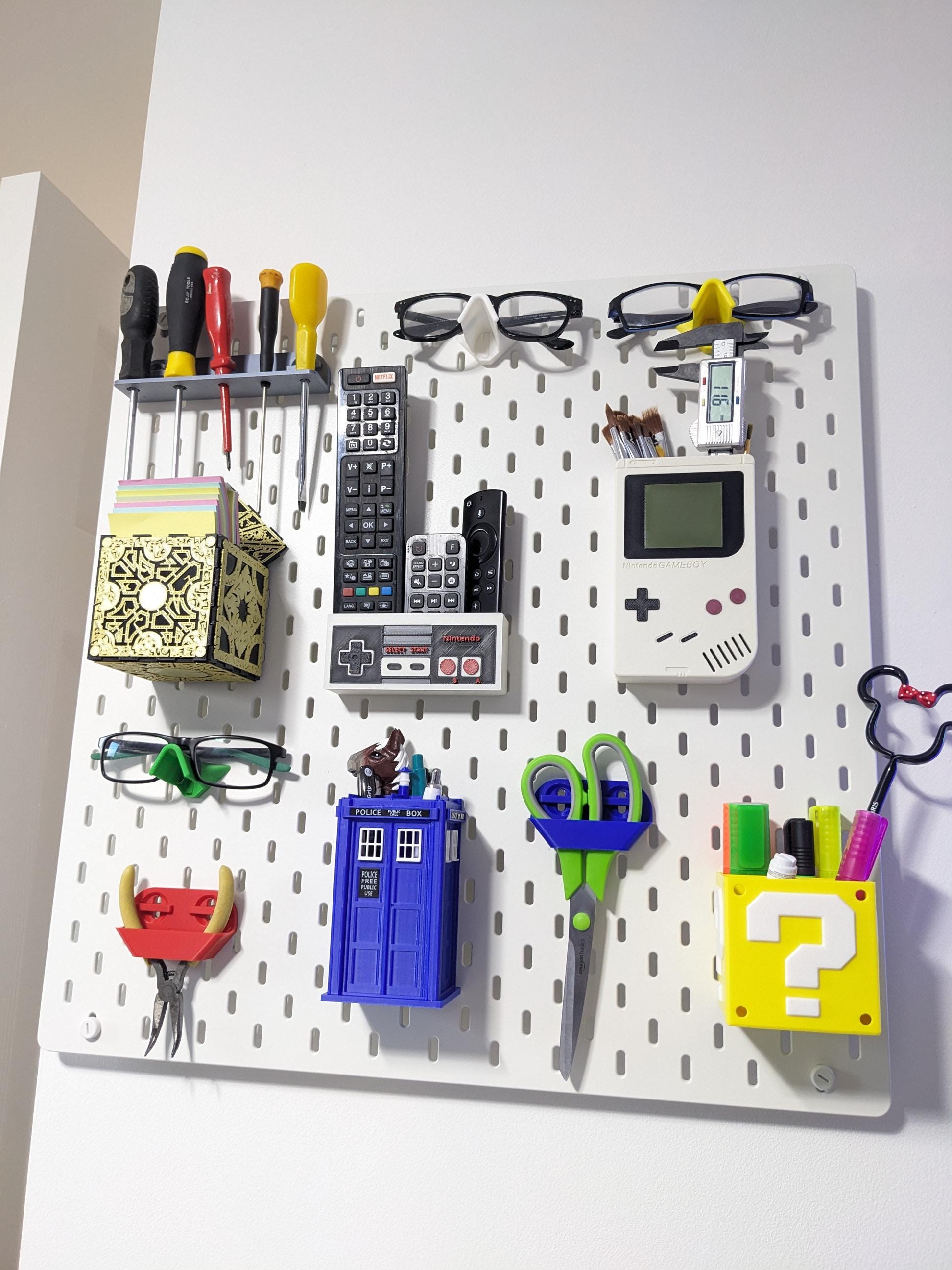 Gameboy Ikea Skadis Pegboard Container: Nintendo-themed Desk Organizer ...
