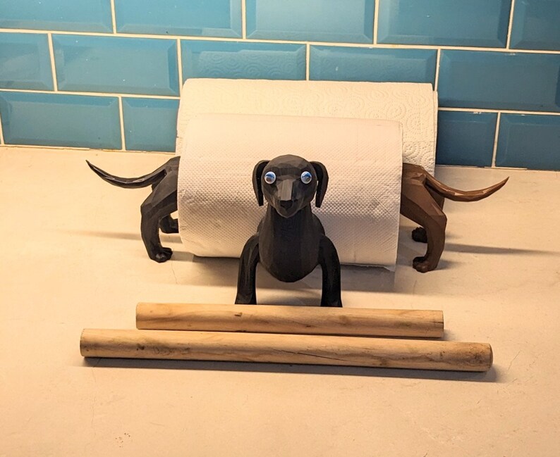 Dachshund Kitchen Roll Holder, Sausage Dog Unique Paper Towel Dispenser ...
