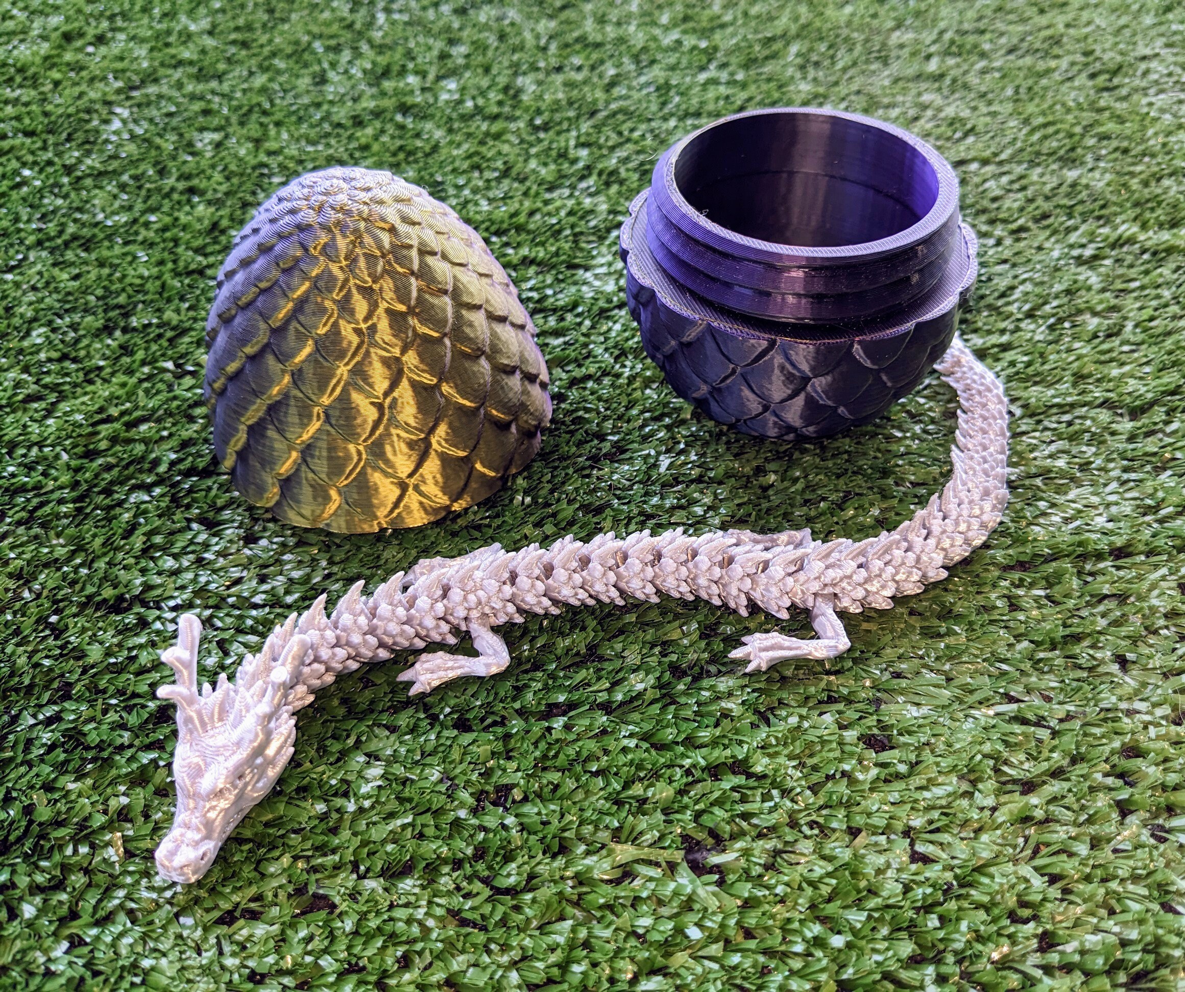 Dragon Egg for 3d Printed Articulated Crystal Dragon, Screw Together ...
